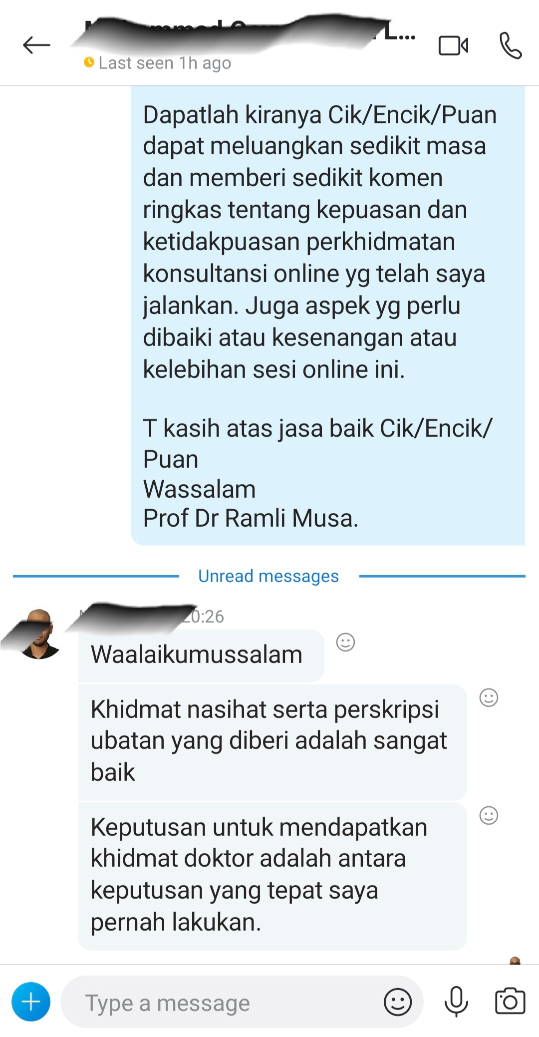 Maklumbalas Sesi Konsultasi Atas Talian sepanjang PKP & Mereka yang ...